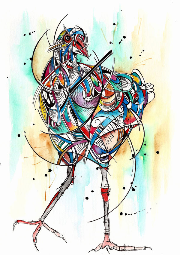 Pukeko Walk - archived - FionaClarkeART.co.nz