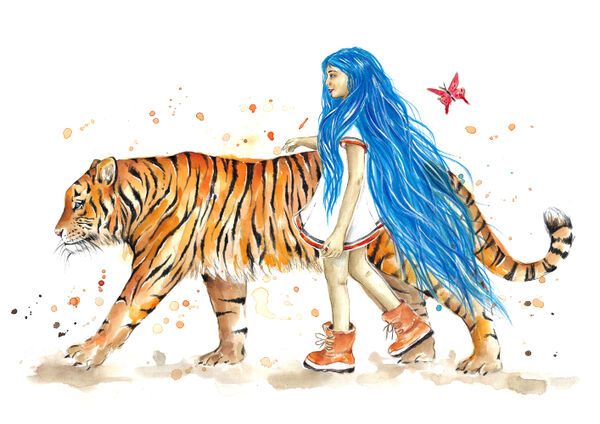 Cat Walk - cute and quirky - FionaClarkeART.co.nz