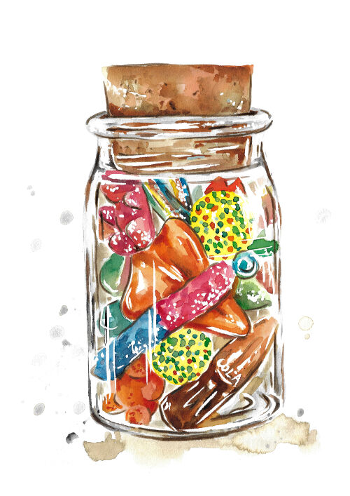 Lolly Jar - kiwiana - FionaClarkeART.co.nz