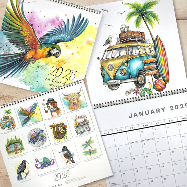 Calendars - products - FionaClarkeART.co.nz