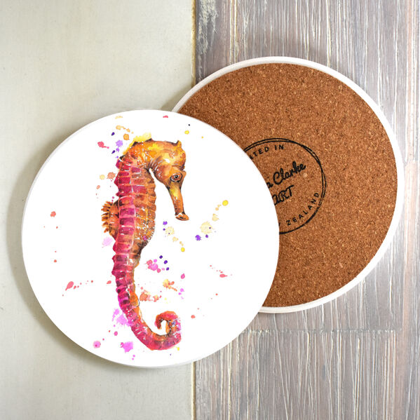 Seahorse Coaster - Coasters - FionaClarkeART.co.nz